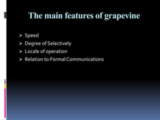 The office grapevine & management communication | PPTX