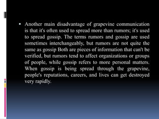The office grapevine & management communication | PPT