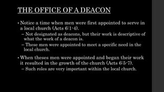 The office of a deacon | PPTX