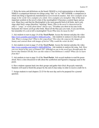 The Official Tkam Unit Plan Lessons | DOC