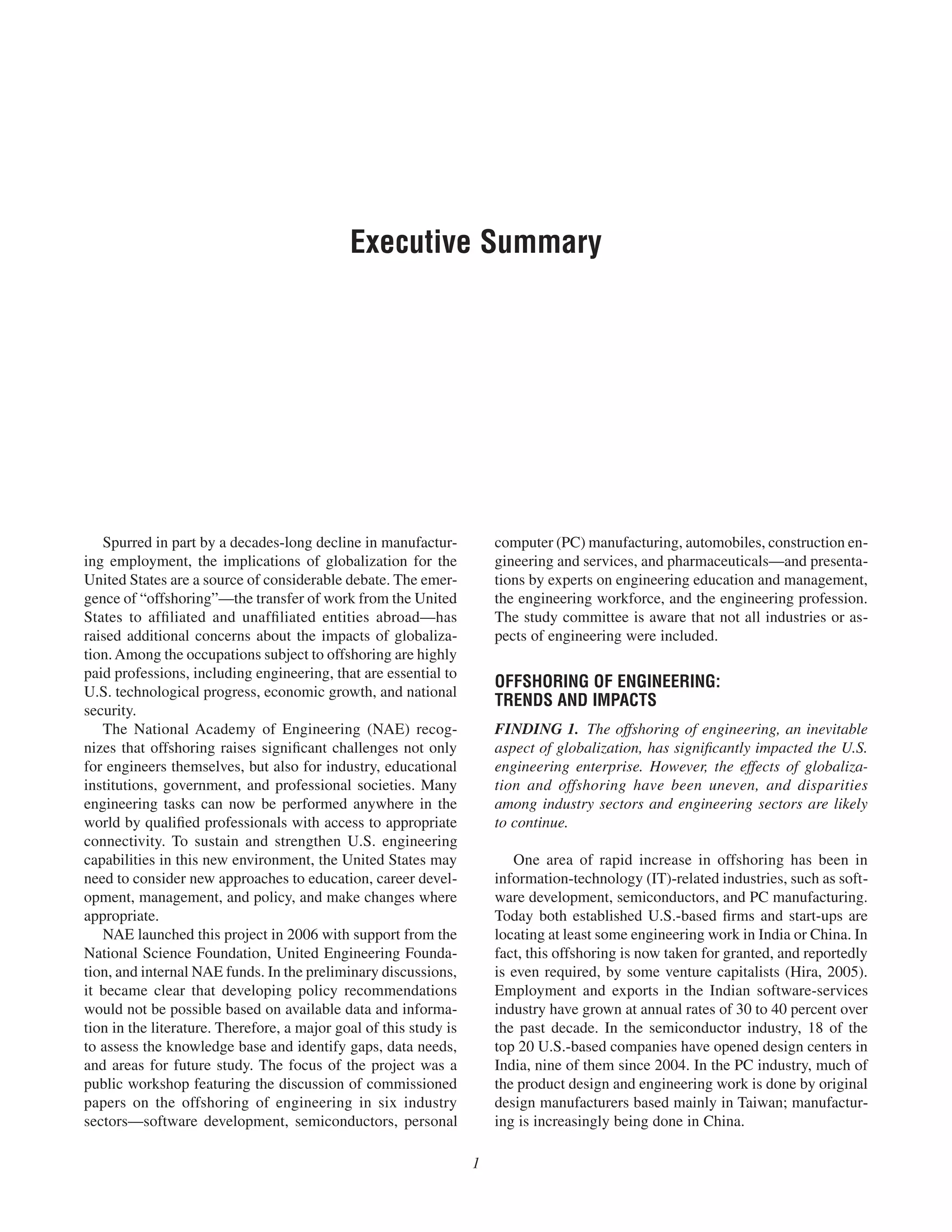 The offshoring of engineering facts, unknowns, and potential ...