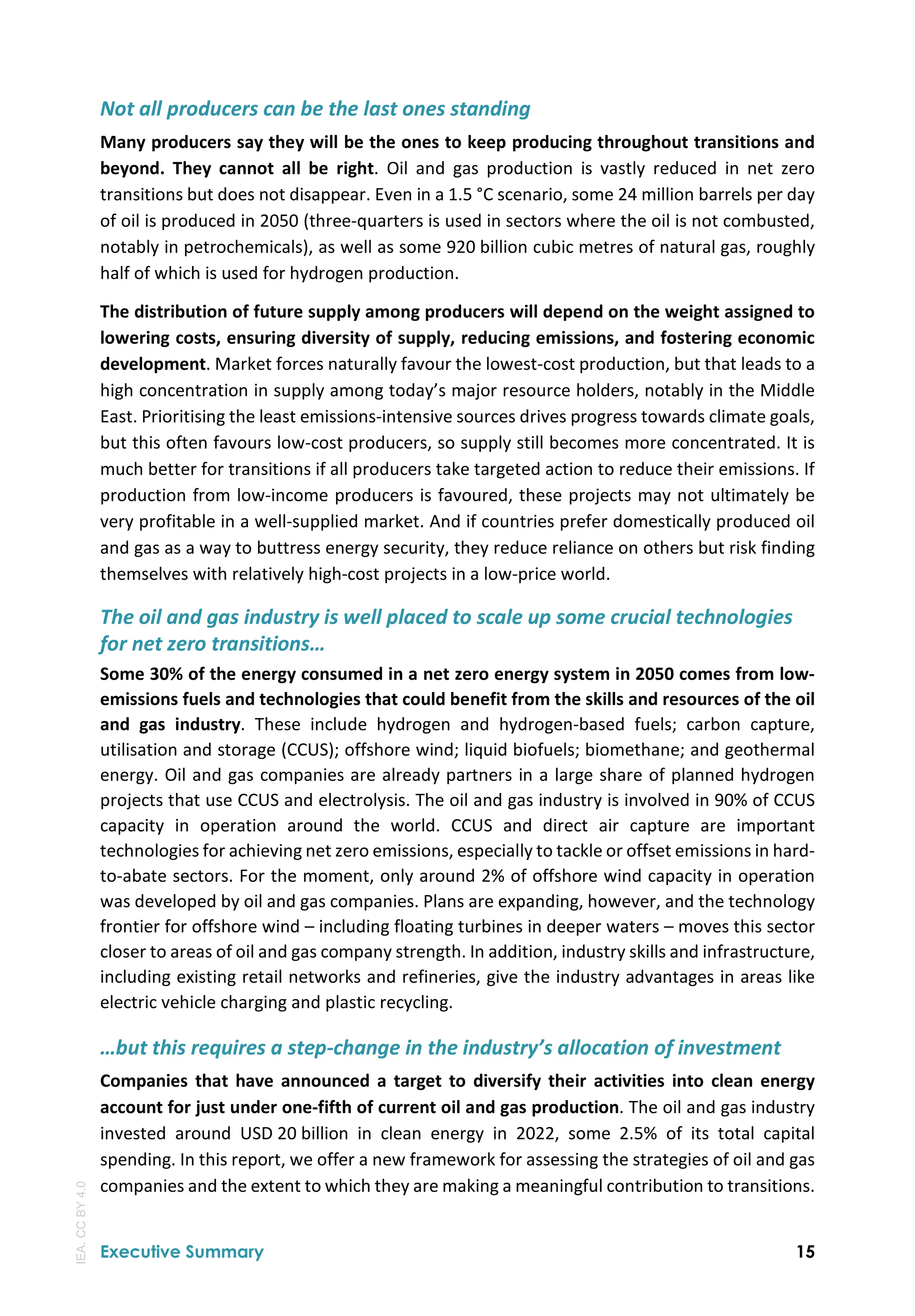IEA Report: The Oil and Gas Industry in NetZero Transitions | PDF ...
