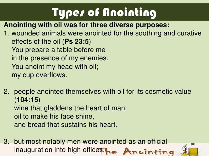 The Oil Of Anointing, Baptism
