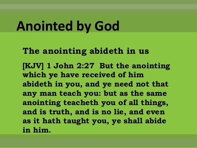 Encouraging Words The oil of gladness & joy