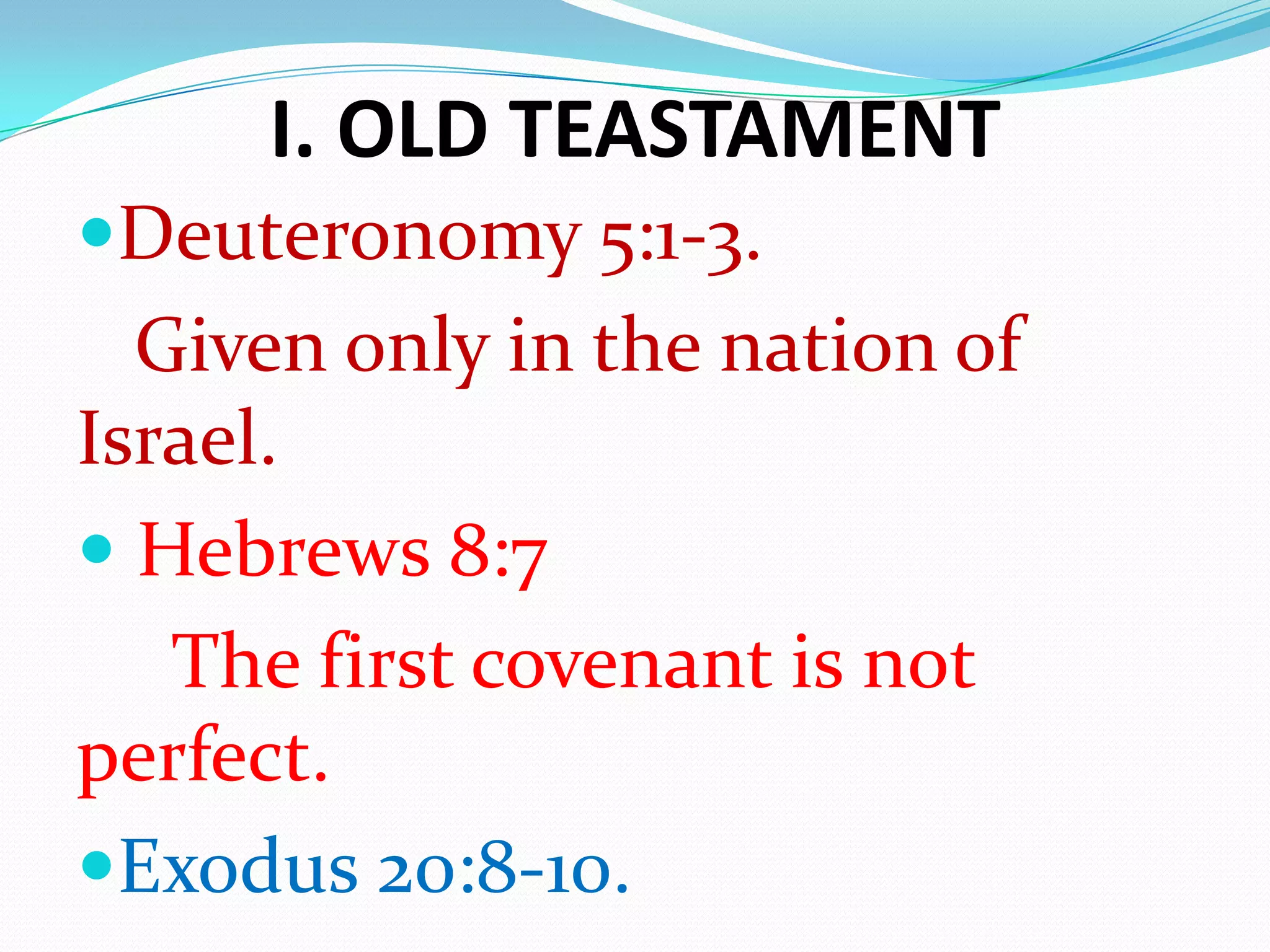 The old and new testament | PPTX