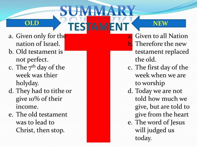 The old and new testament | PPTX