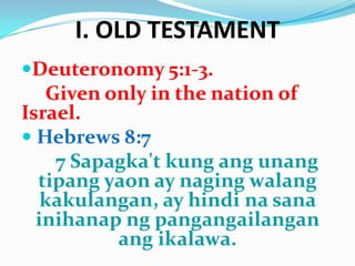 The old and new testament | PPTX