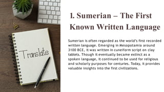 The Oldest Language in the World – Unveiling Linguistic Origins | PPT