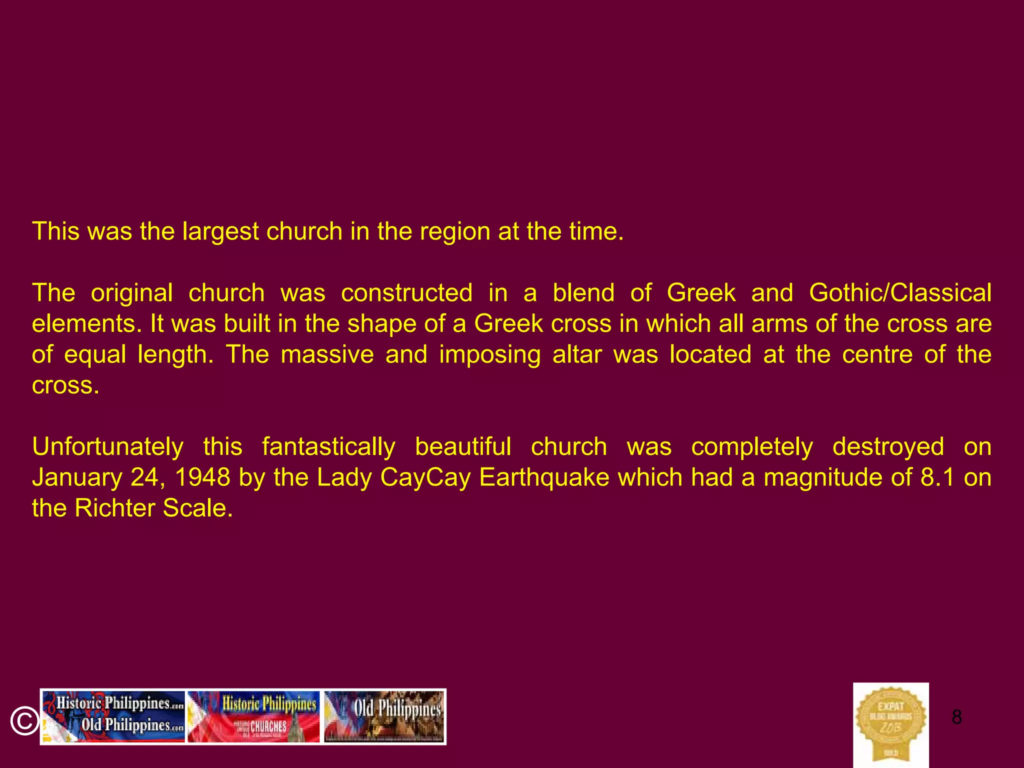 The Church of the Immaculate Conception in Ogtong (Oton), Iloilo, One ...