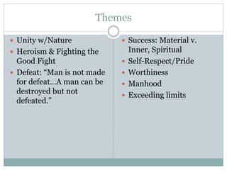 The Old Man and the Sea Analysis, theme and symbols.pptx