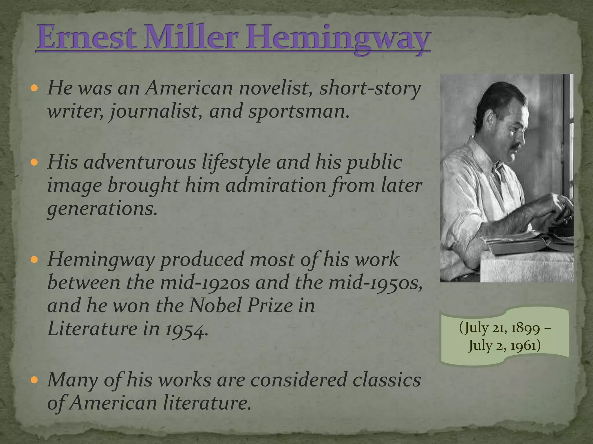 The old man the sea | PPT