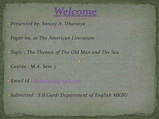 The old man the sea | PPT