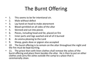 The Old Testament Sacrifices | PPTX