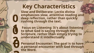 THEOLOGY EIGHT LECTIO DIVINA POWERPOINT PRESENTATION | PPTX