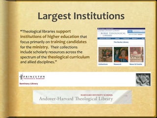 Theological Libraries: With a focus on Oahu | PPT