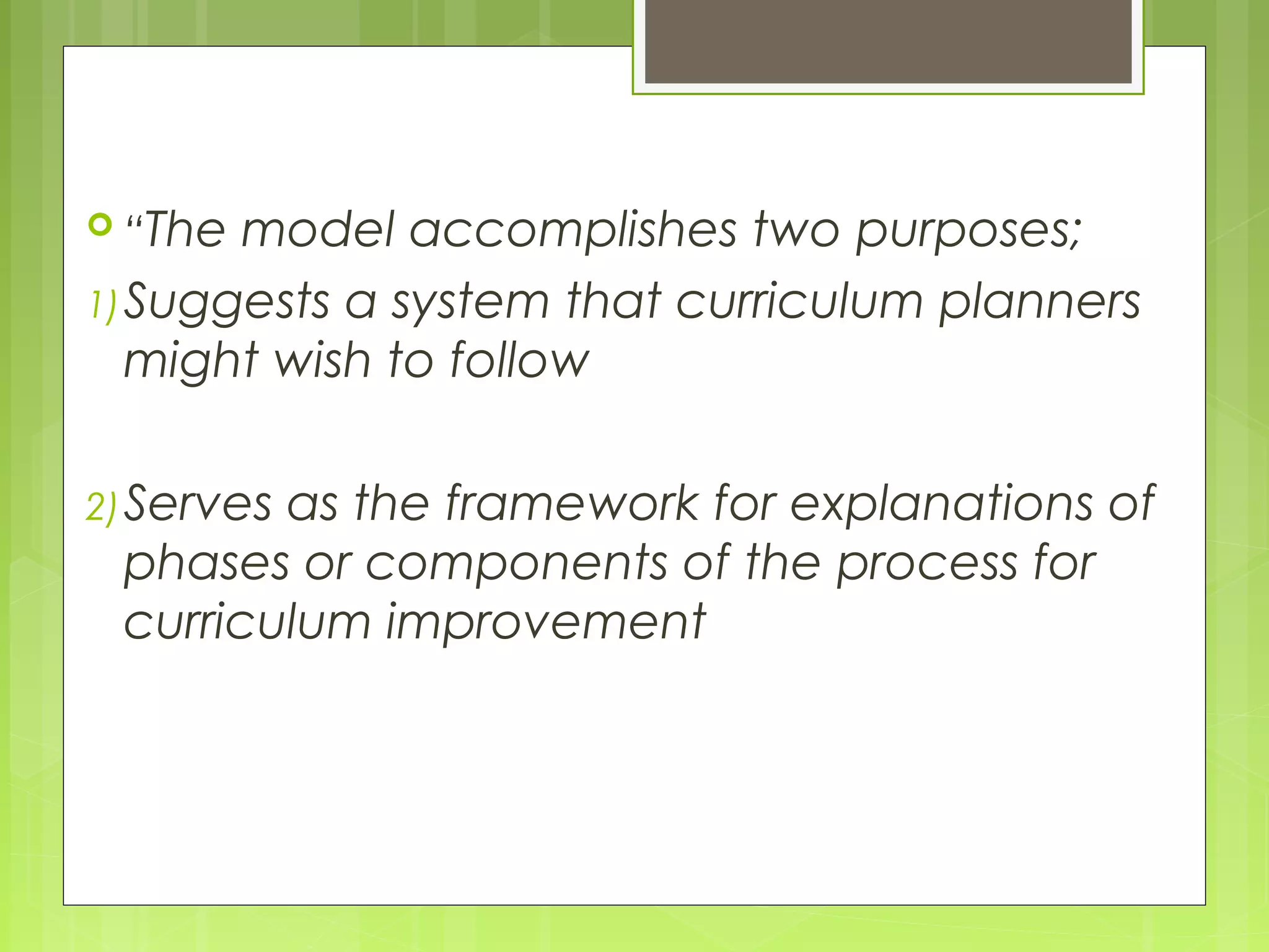 The Oliva Model of Curriculum | PPT