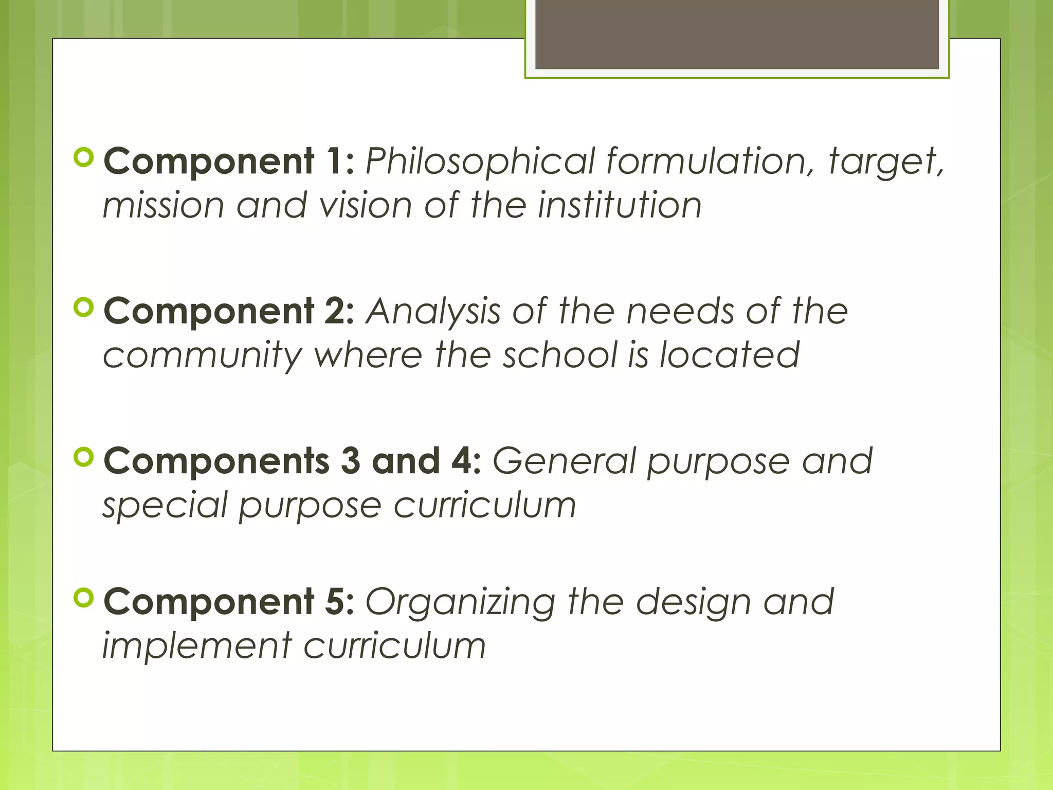 The Oliva Model of Curriculum | PPT