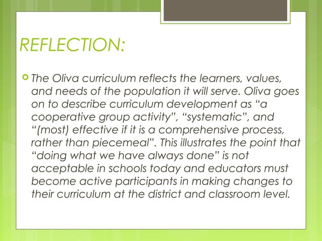The Oliva Model of Curriculum | PPT
