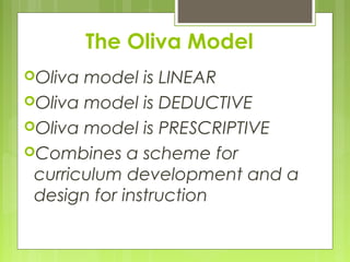 The Oliva Model of Curriculum | PPT