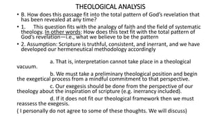 Theological analysis | PPTX