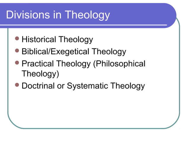 Theological foundations | PPT