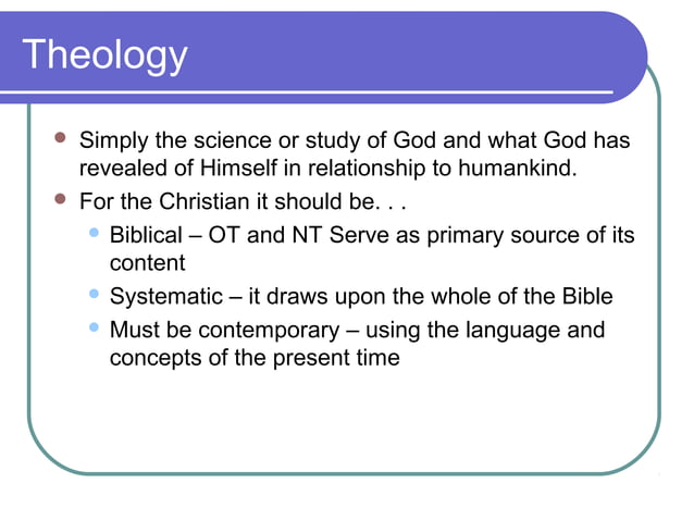 Theological foundations intro ppt | PPT