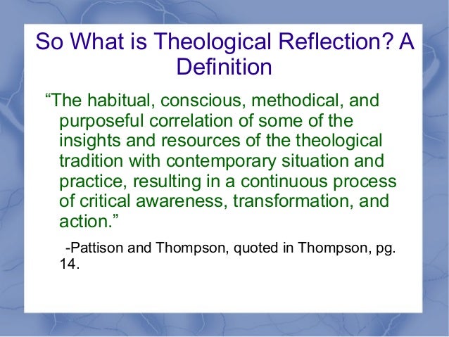 Theological Reflection
