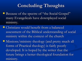 Christian Social Ministry I: Theology | PDF