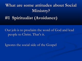 Christian Social Ministry I: Theology | PDF