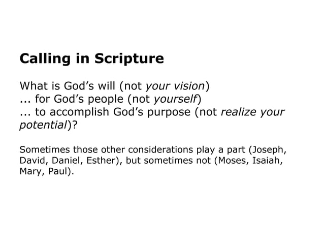 Theology of Calling and Vocation | PPT