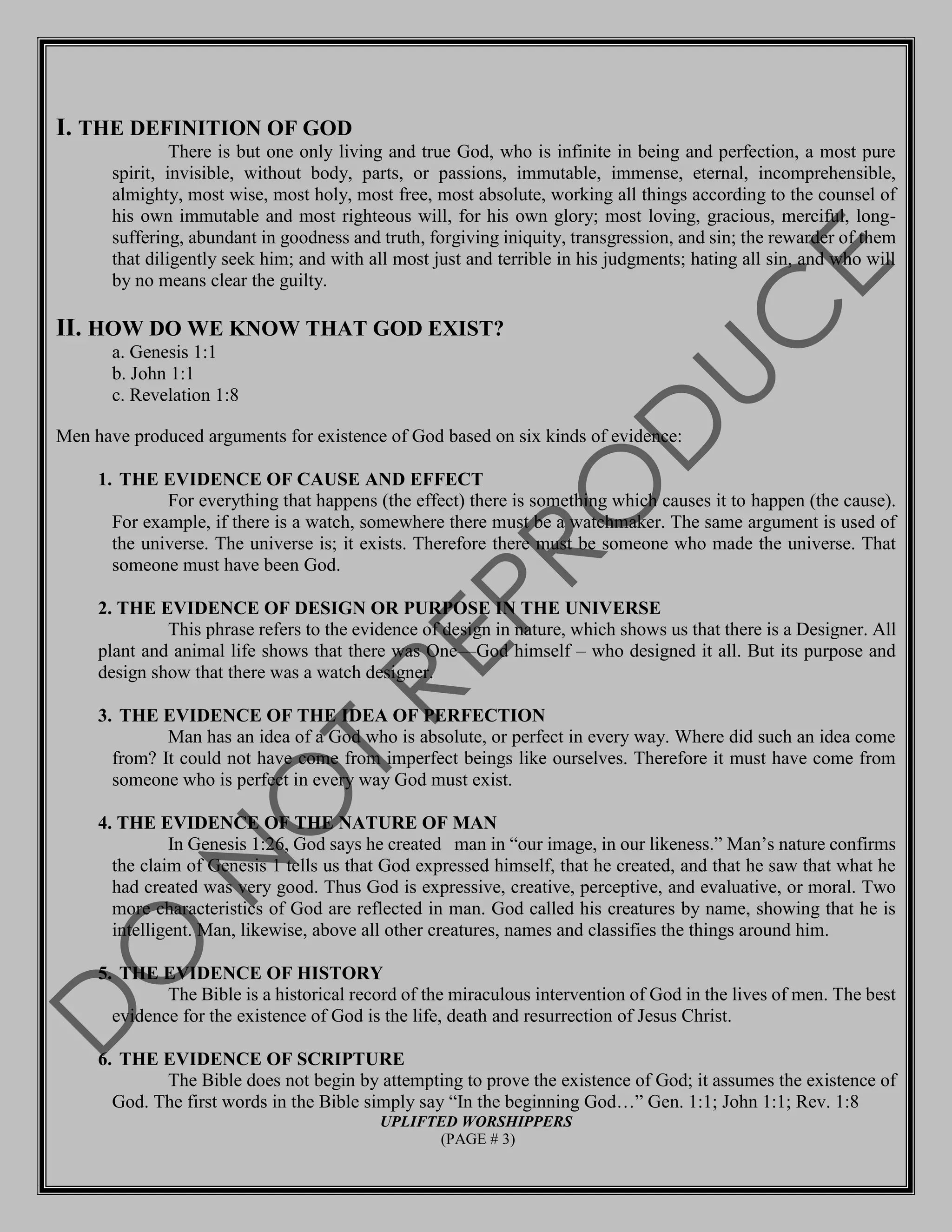 Theology proper study about god | PDF