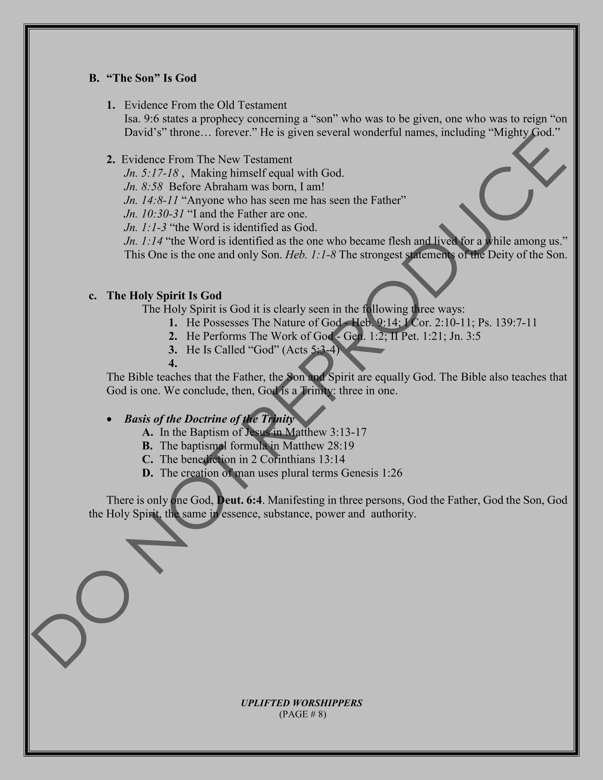 Theology proper study about god | PDF