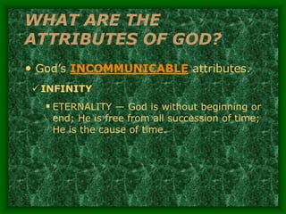 Theology Proper: What is God Like? | PPT