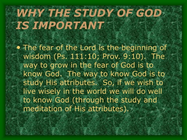 Theology Proper: What is God Like? | PPT | Christianity | Religion ...