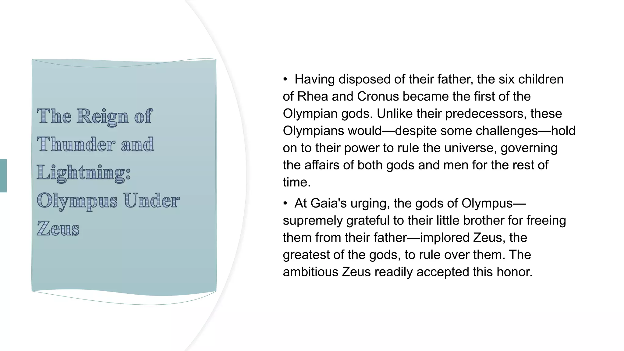 The Olympian Gods and Goddesses | PPTX