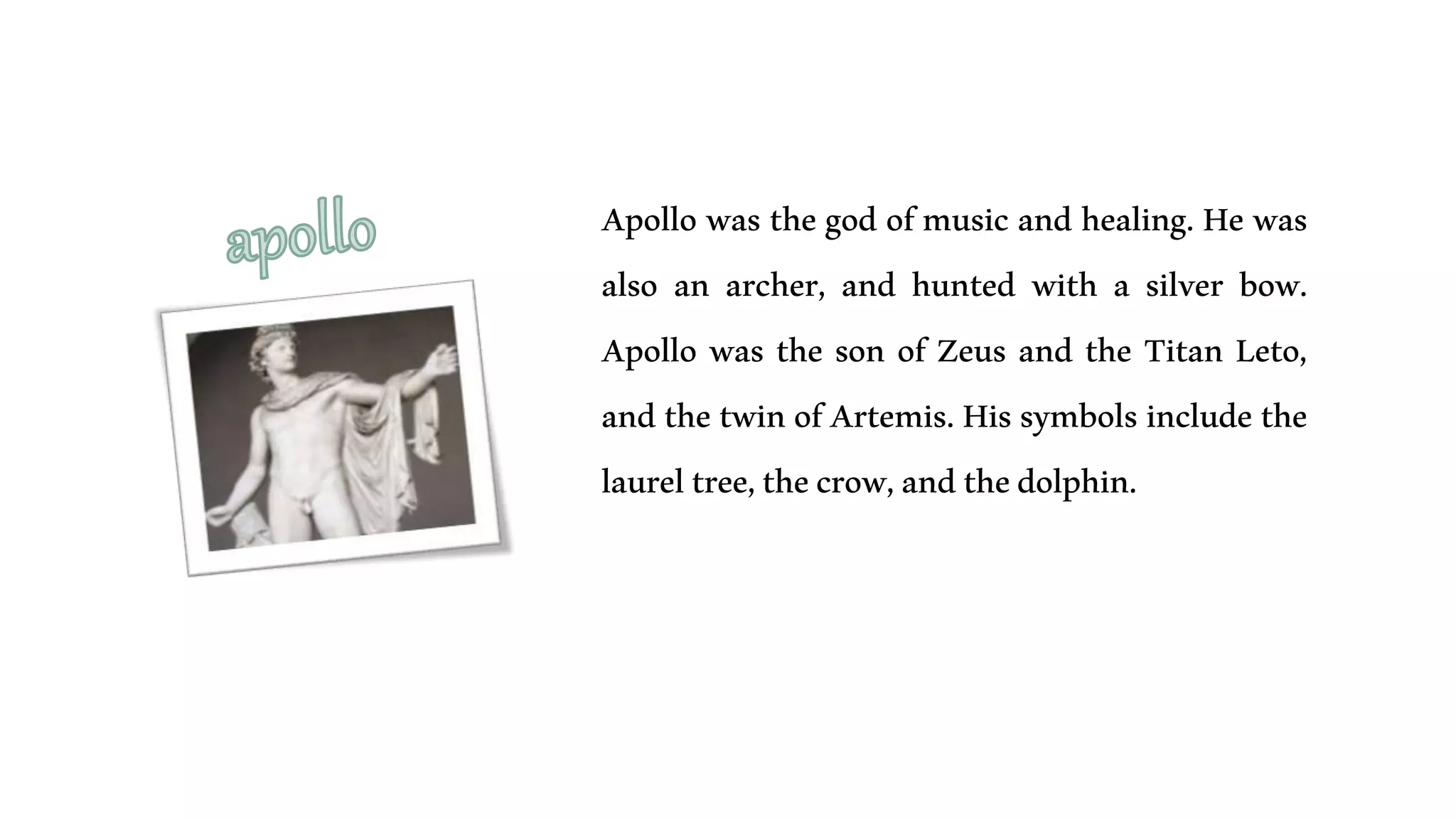 The Olympian Gods and Goddesses | PPTX