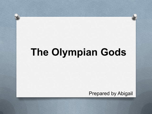 The Olympian gods | PPT