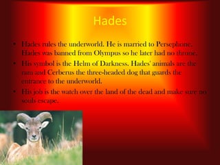 The Olympian Greek Gods and Goddesses | PPTX