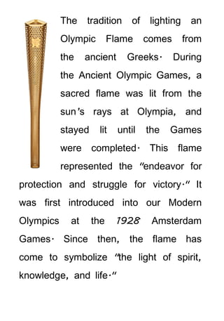 The olympic flame | DOC