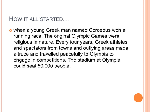 The olympic games | PPTX