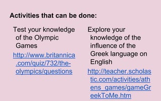 The Οlympic Games | PPTX
