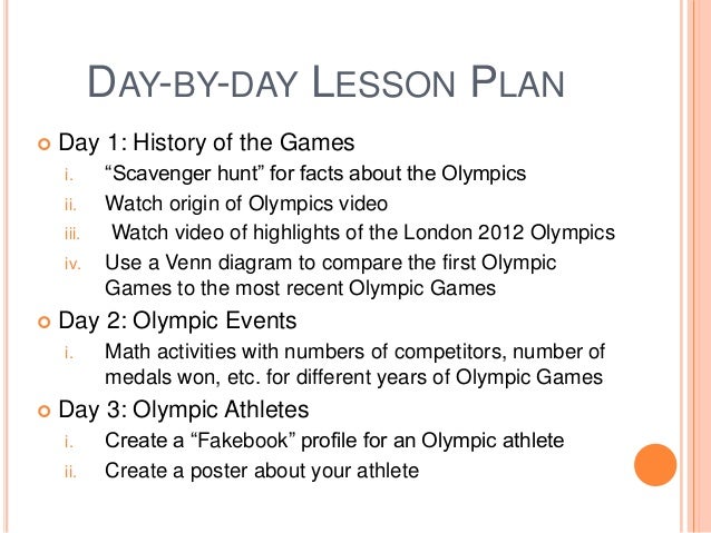The olympic games unit plan powerpoint ci 350