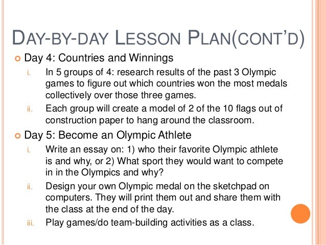The olympic games unit plan powerpoint ci 350