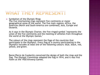 The olympic rings mean and represent | PPT