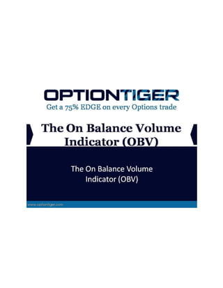 The on balance volume indicator (obv) | PDF