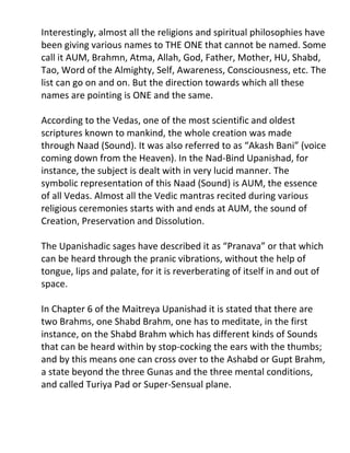 Multiple Names of THE ONE that cannot be named | PDF