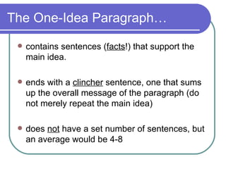 The One Idea Paragraph Introduction | PPT