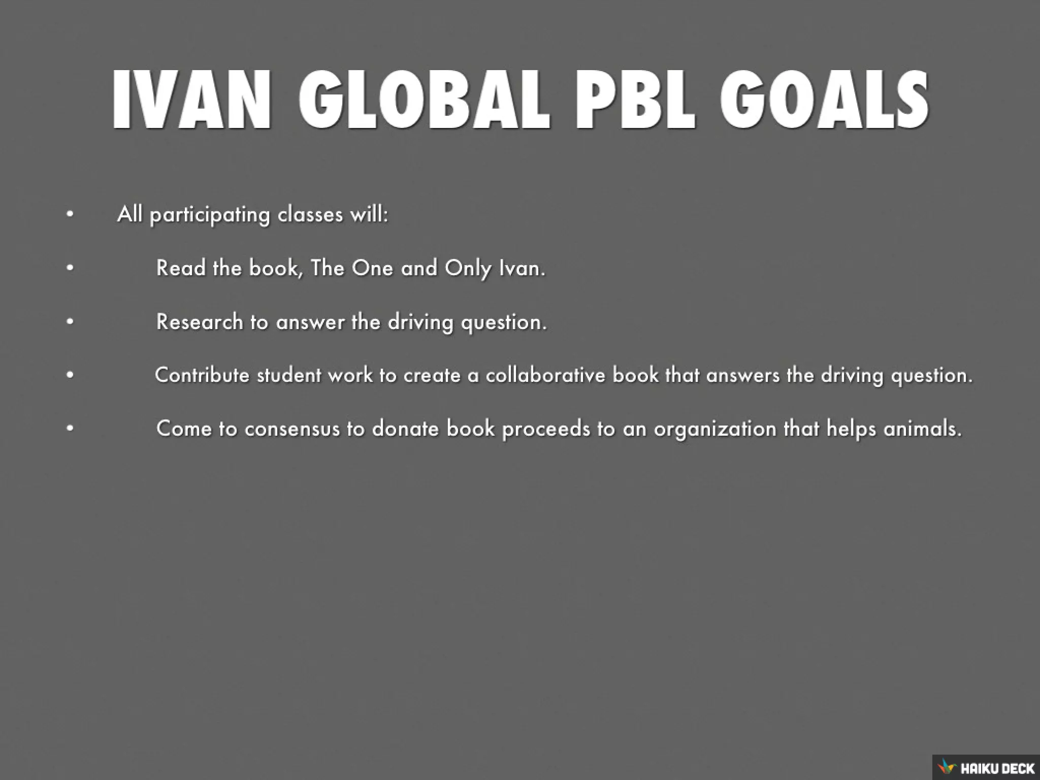 The One and Only Ivan Global PBL | PDF