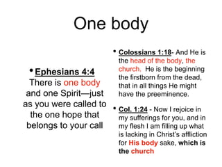 The One Body (Ephesians 4:4) | PPTX