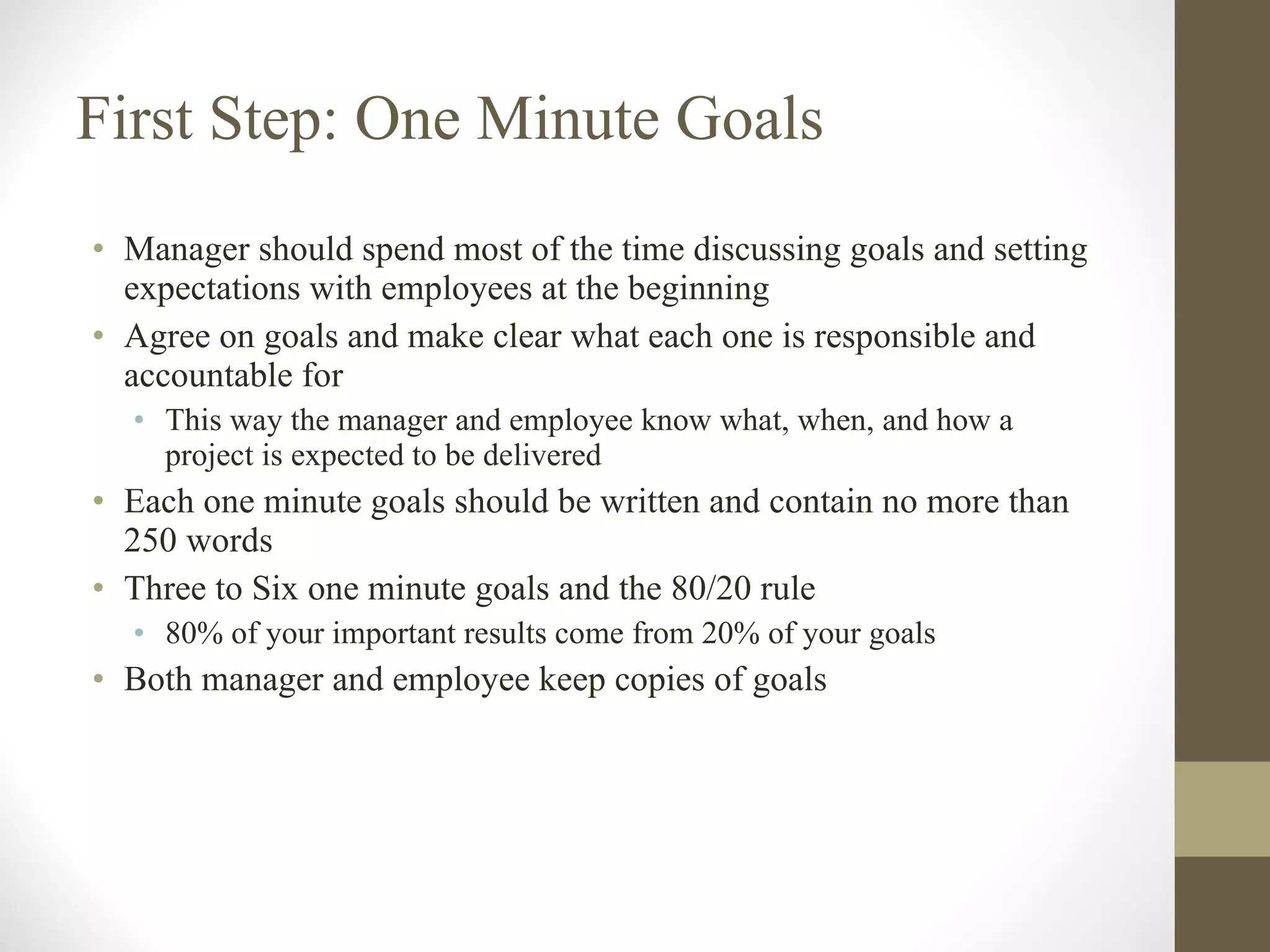 The One Minute Manager | PPT